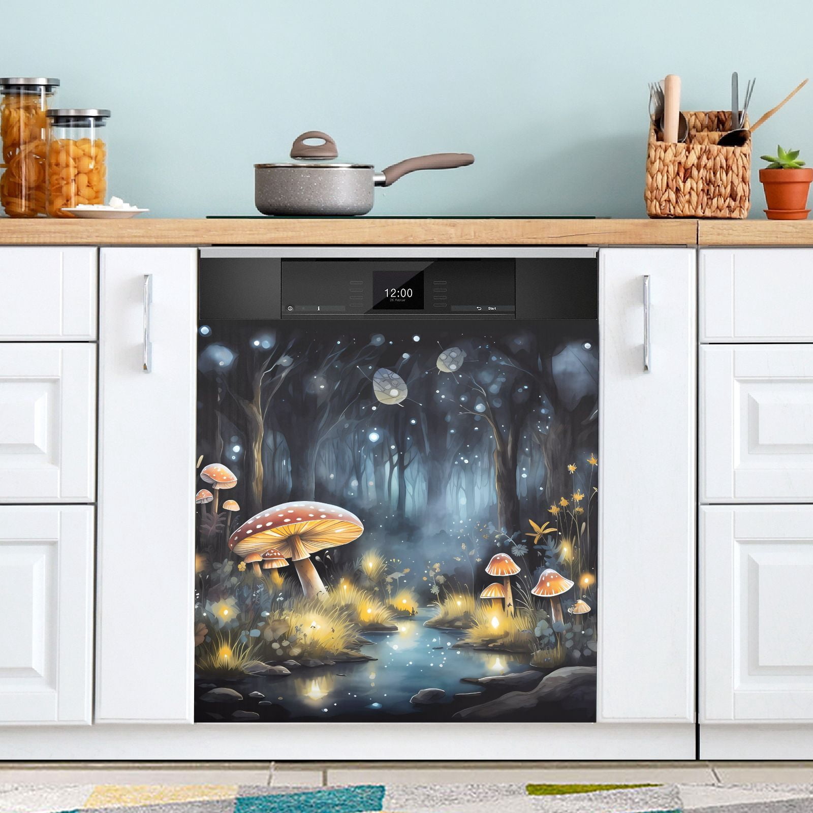 yggo Magnetic Dishwasher Cover, Waterproof, 23x26 Inch, Decorative ...