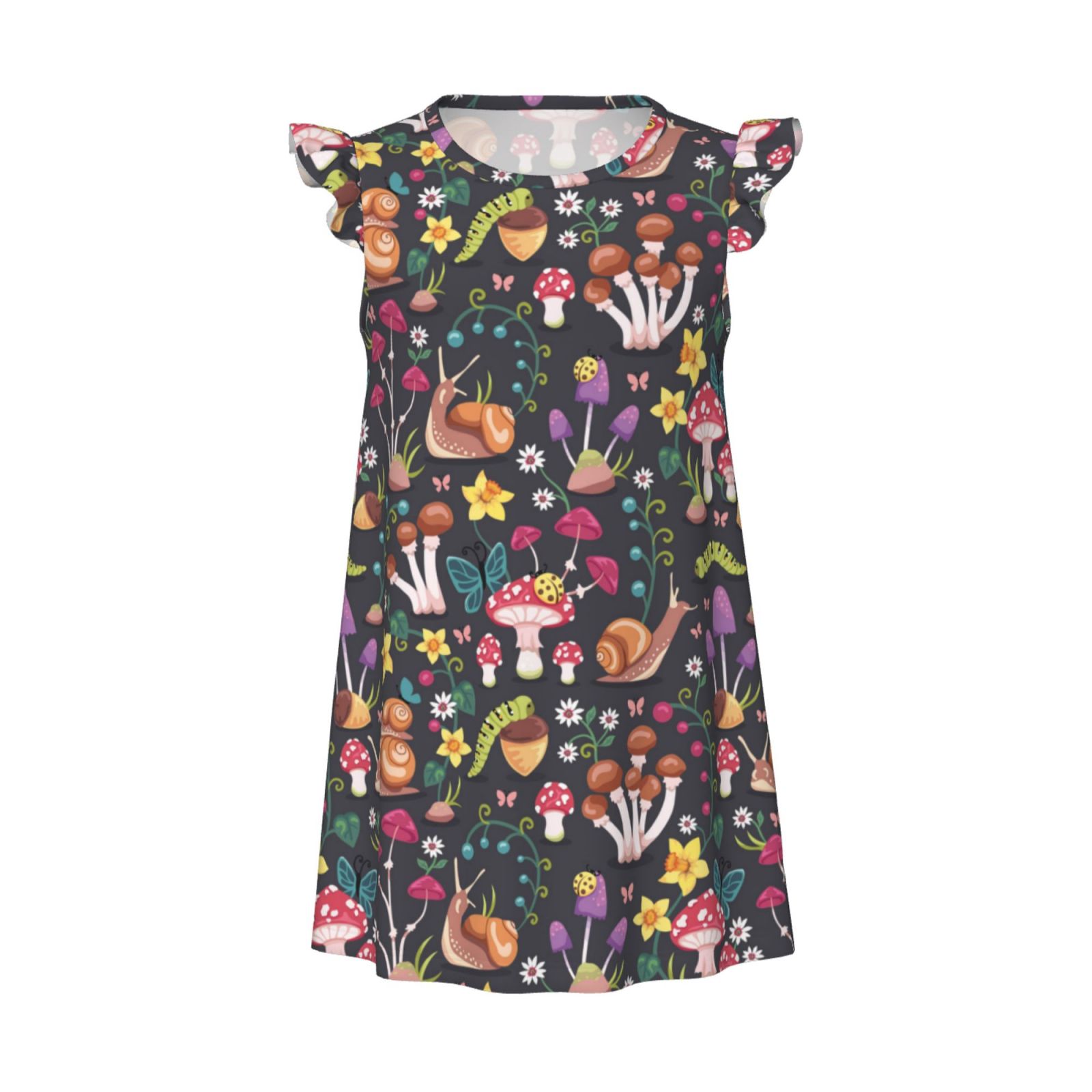Mushrooms Snails Butterflies Girls Nightgowns, Pajamas for Girls, Soft ...