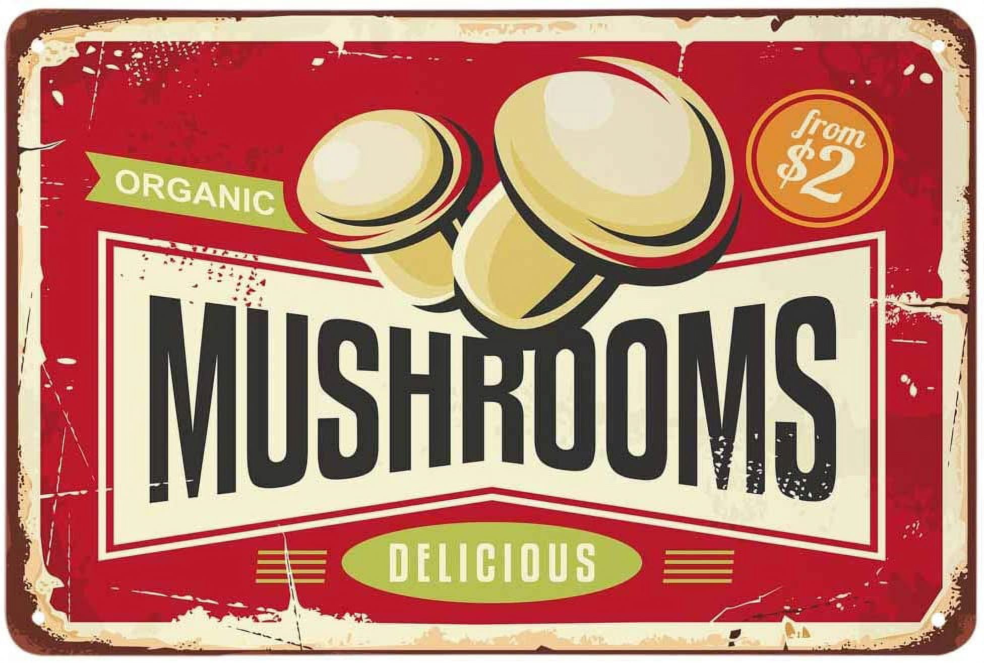 Mushrooms Tin Sign,Vintage Metal Tin Signs for Cafes Bars Pubs Shop ...