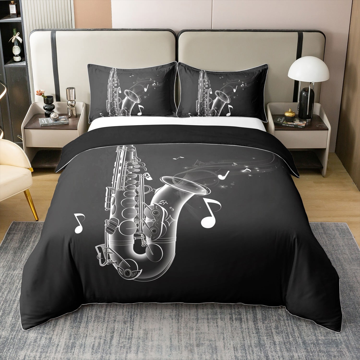 Music 100% Cotton Duvet Cover Twin for Boys Girls,Musical Instruments ...