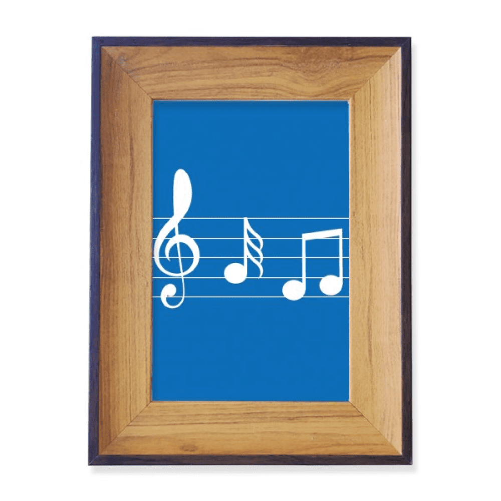 Music 5-le Staff Blue Photo Frame Exhibition Display Art Desktop ...