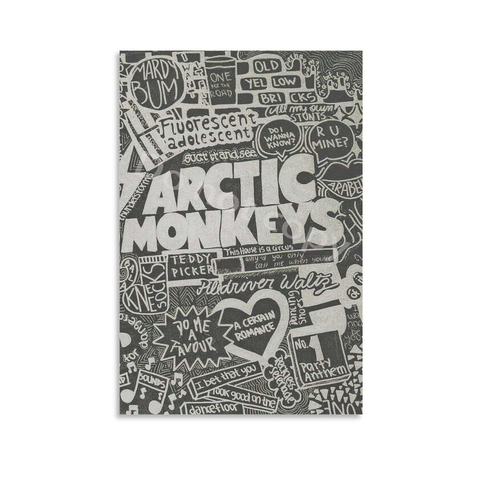 Music Album Poster Arctic Band Monkeys Poster Art Work Canvas Art ...