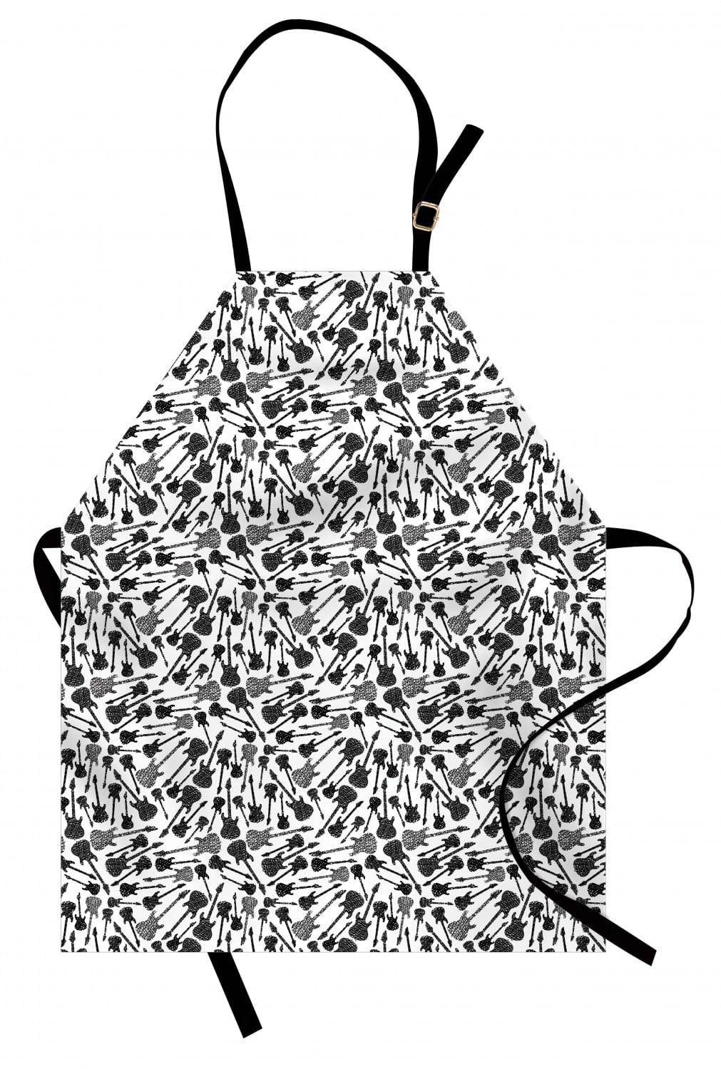 Music Apron Grunge Style Hand Drawn Style Electric Guitars Sketch Rock ...