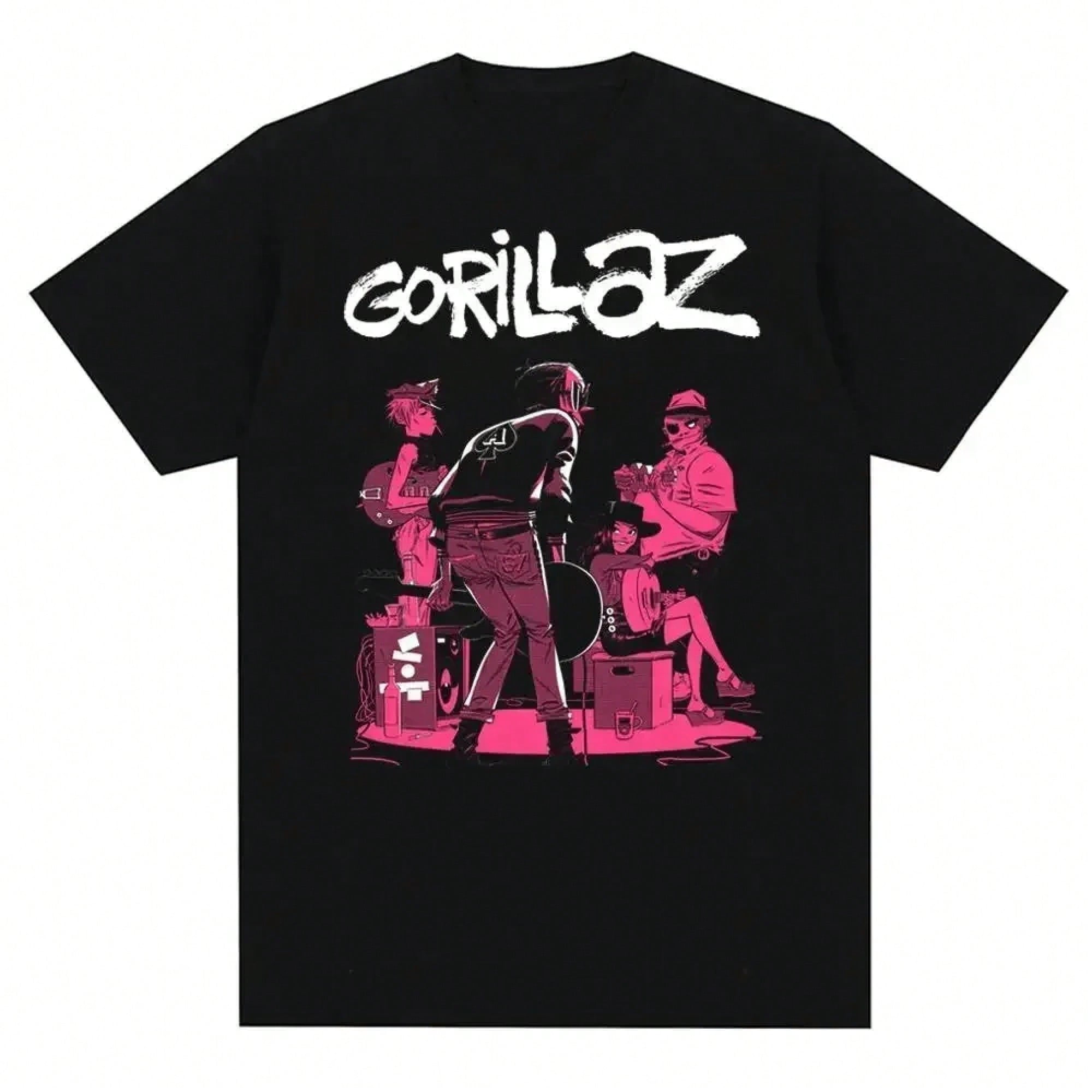 Music Band Gorillazs Punk Rock Print T Shirt 90s Casual Fashion Short ...