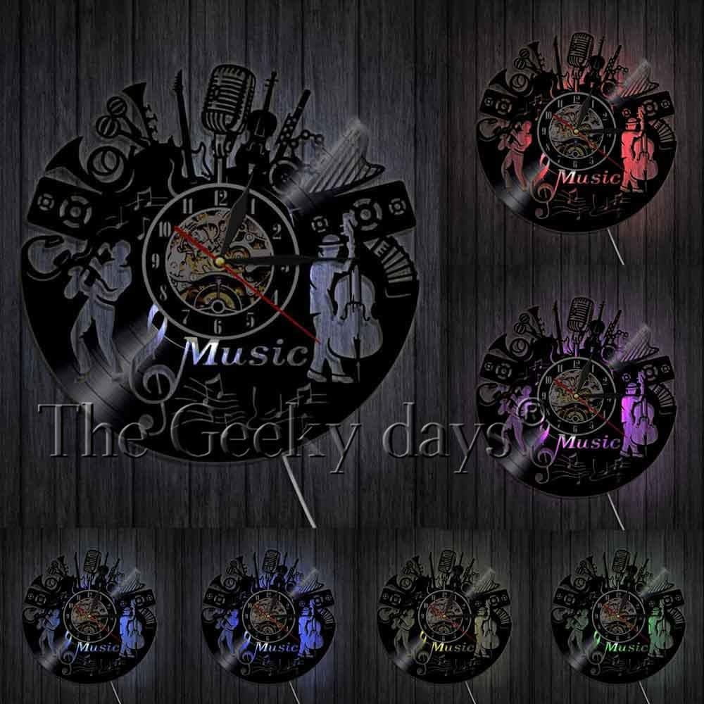 Music Band Silhouette Musical Instruments Wall Decor Musicians Wall ...