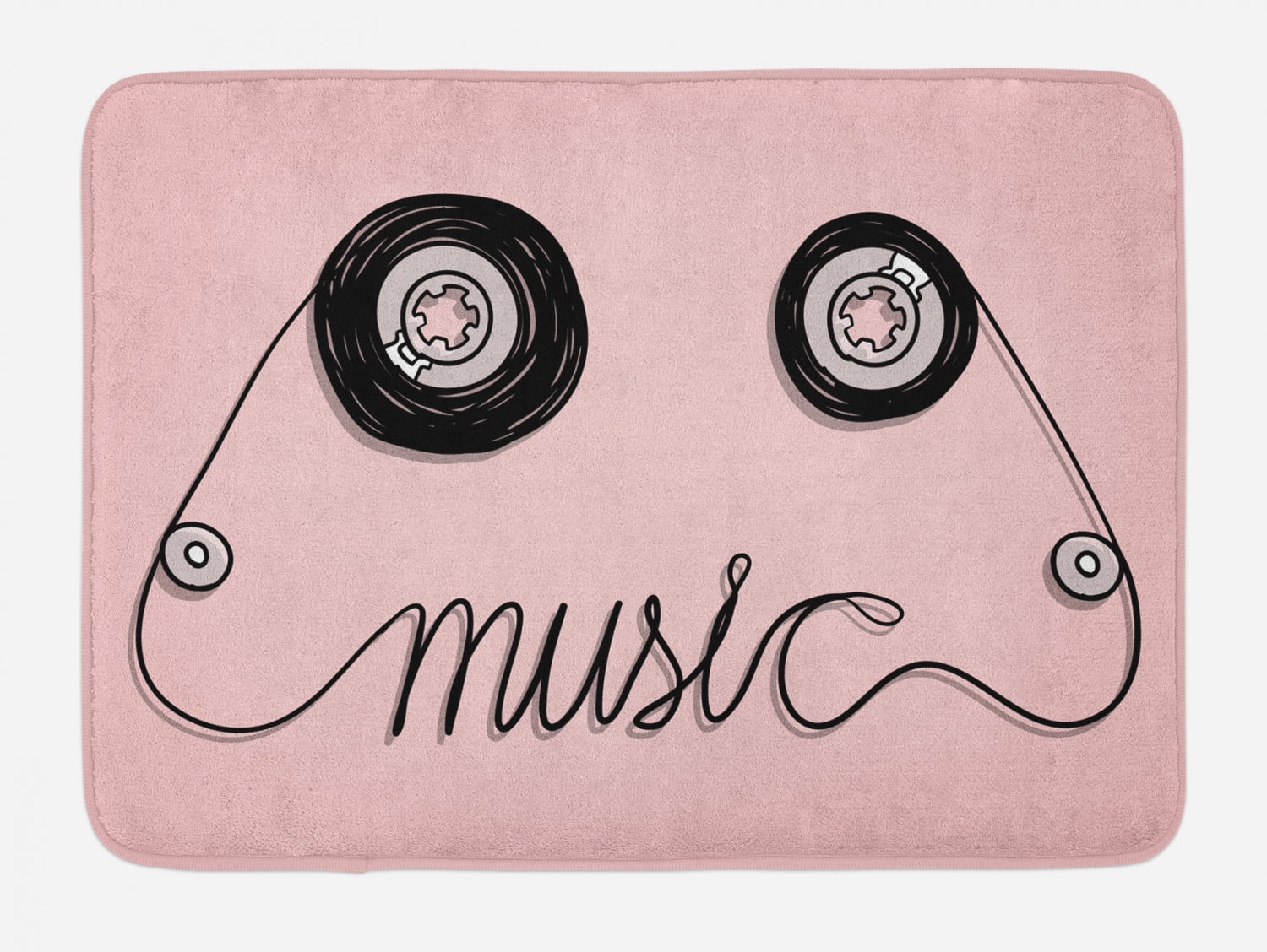 Music Bath Mat, Music Letters Written by Cassette Tape Loud ...