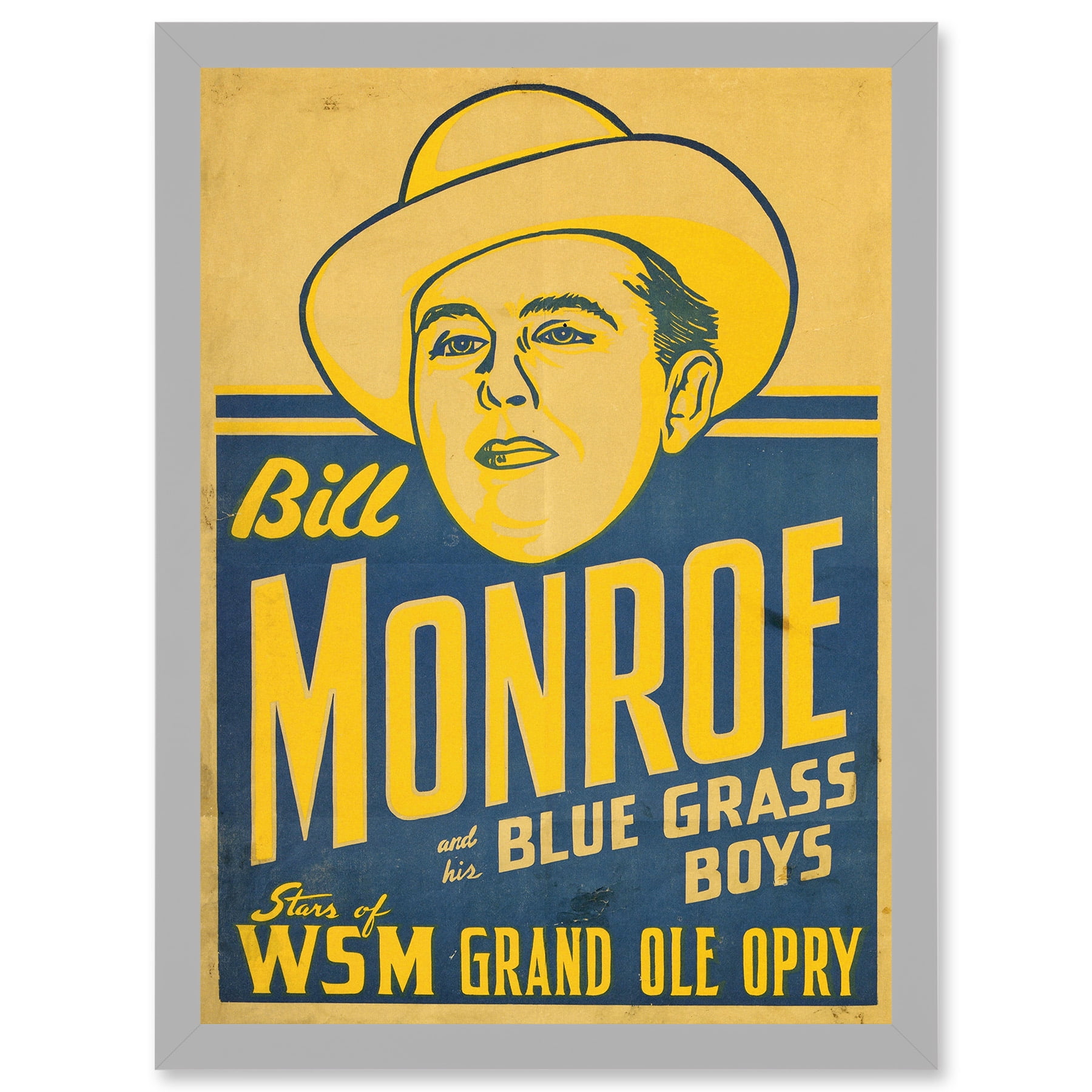 Music Bill Monroe Blue Grass Boys Grand Ole Opry Artwork Framed Wall ...