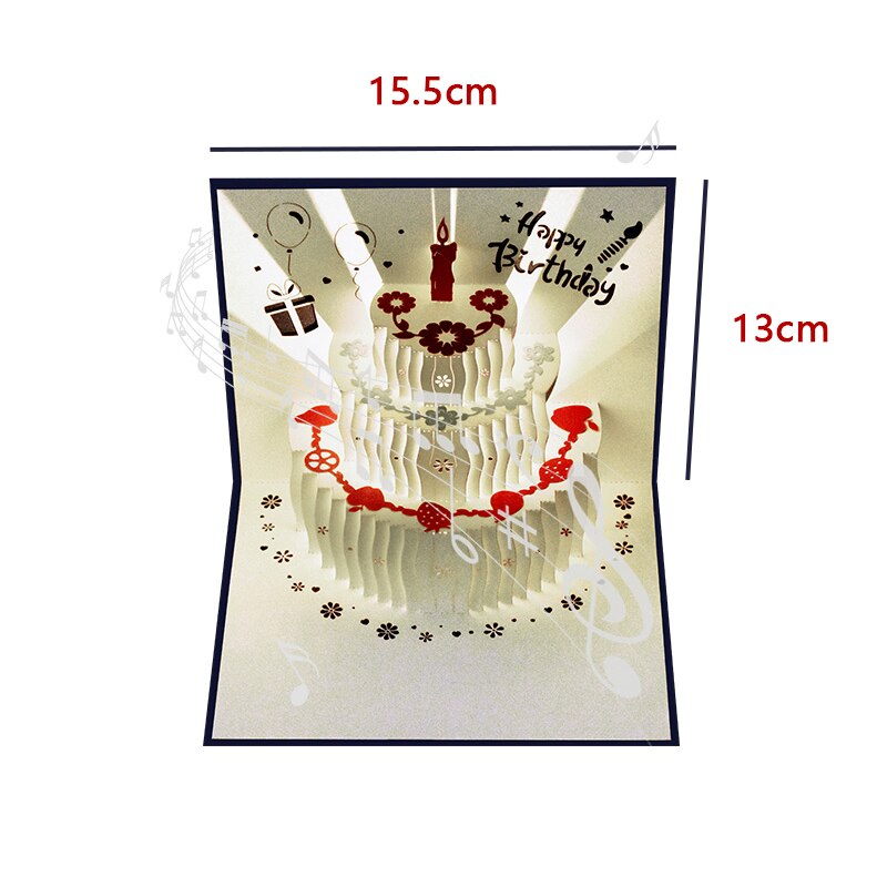 Music Birthday Card, Music Pop Up Card for Birthday Kids, 3d Musical ...