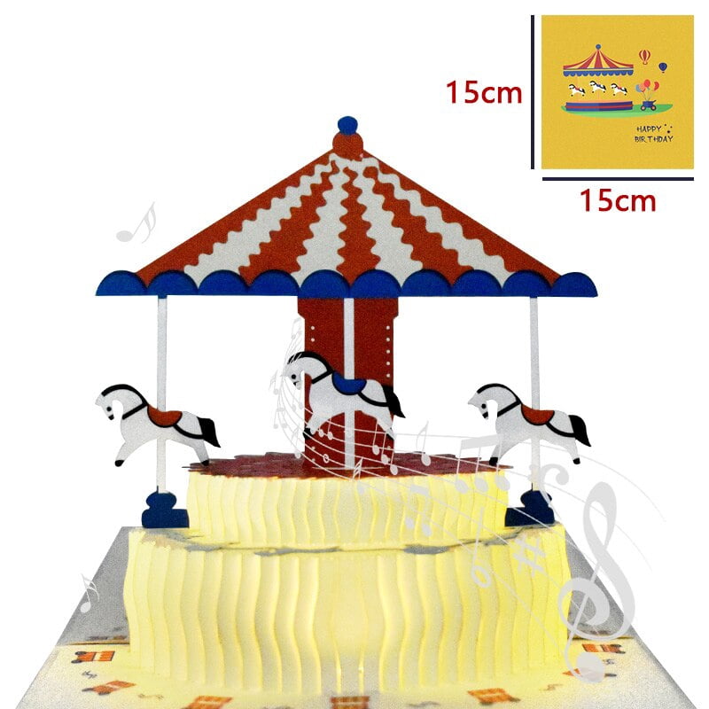 Music Birthday Card, Music Pop Up Card for Birthday Kids, 3d Musical ...
