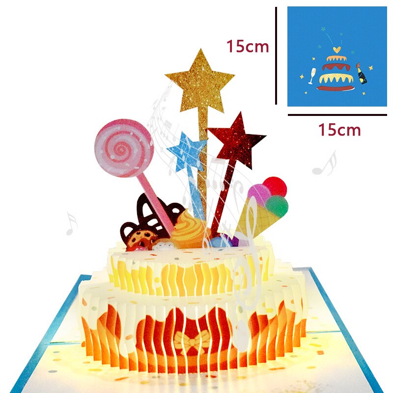 Music Birthday Card, Music Pop Up Card for Birthday Kids, 3d Musical ...