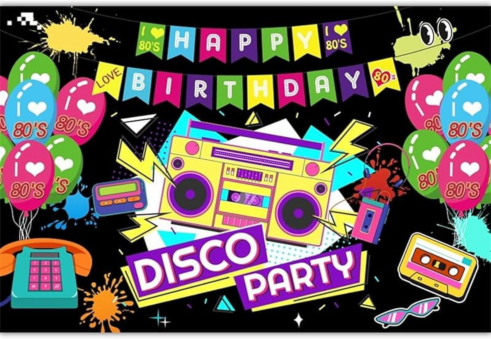 Music Birthday Decoration Backdrop, Music Note Guitar Happy Birthday ...