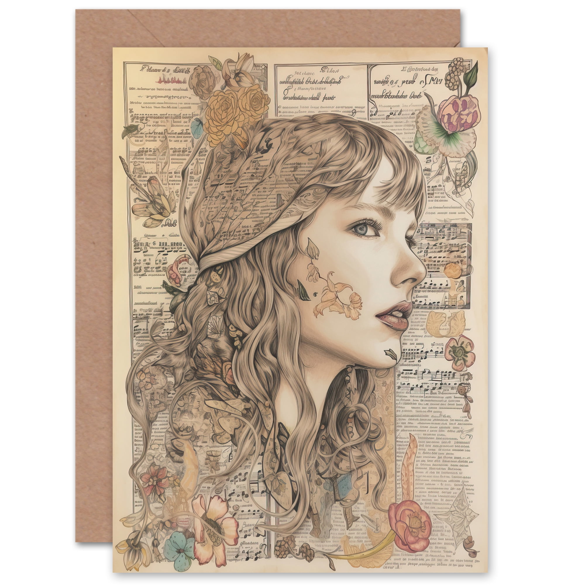 Music Book Page Pop Star for Wife Her Mum Sister Daughter Mom Gran Nan ...