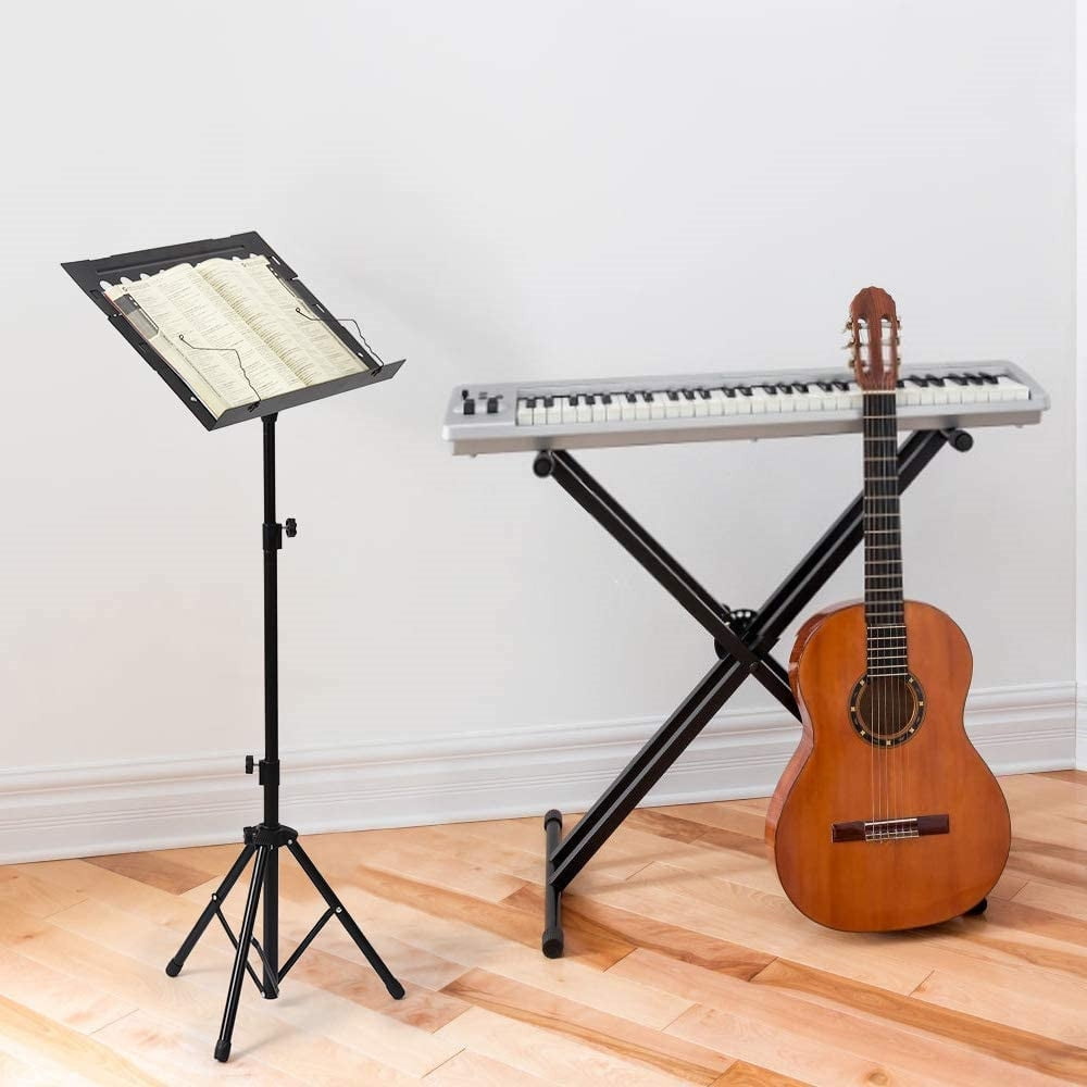 Music Book Stand,Sturdy Portable Folding Metal Stand with Carrying Bag ...