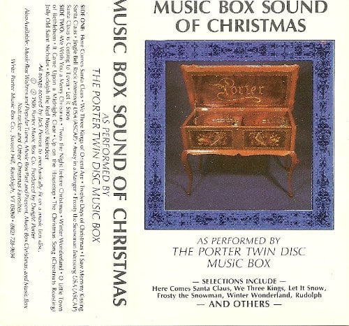Music Box Sound of Christmas Porter Twin Disc Music Box (Cassette ...