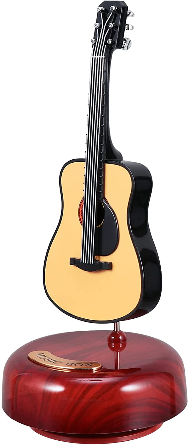 Music Box mini Guitar Figurines Musical Instrument Miniature Vintage ...