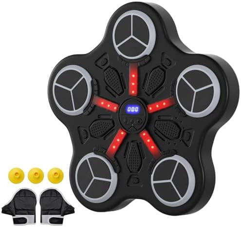 Music Boxing Game Machine, LED Punching Pad for Home Gym, Wall-Mount ...