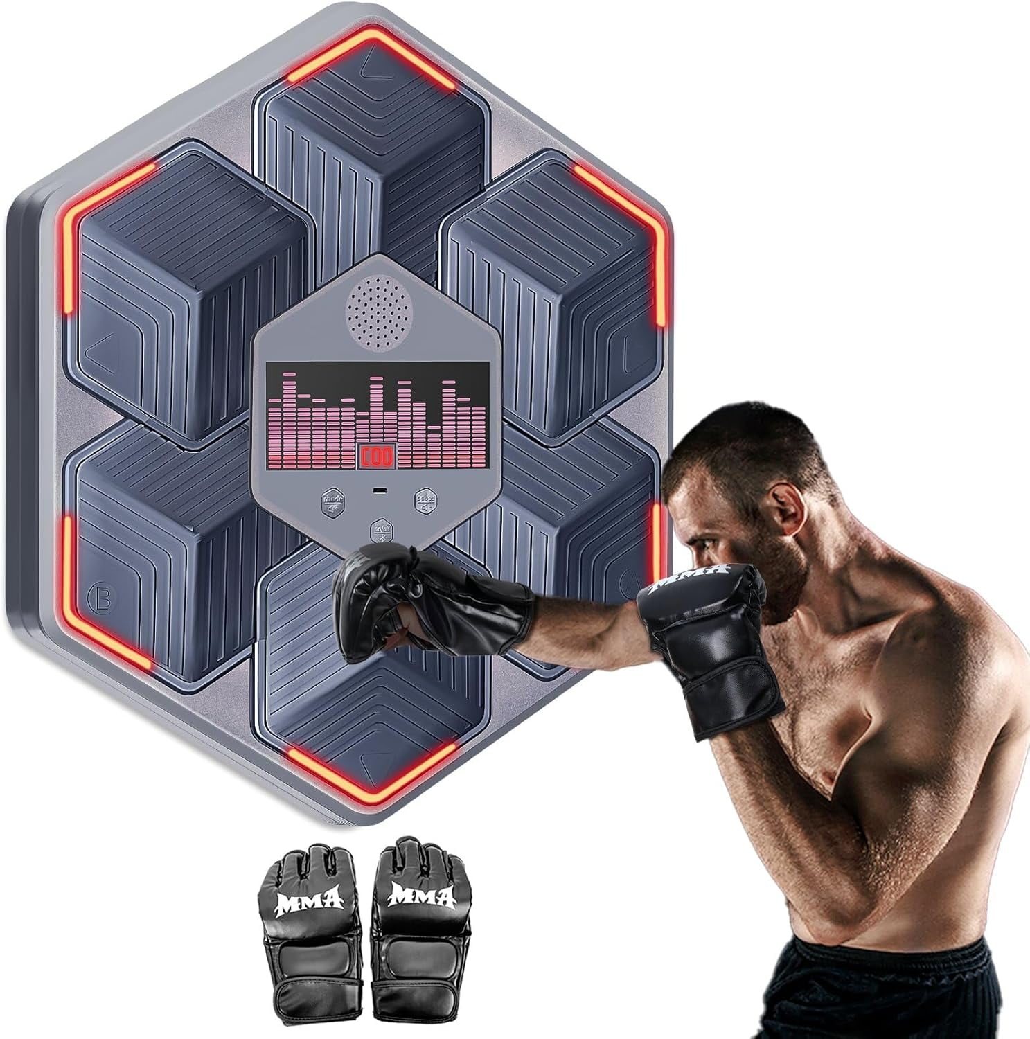 Music Boxing Machine for Adults and Kids,Wall-Mounted with Boxing ...