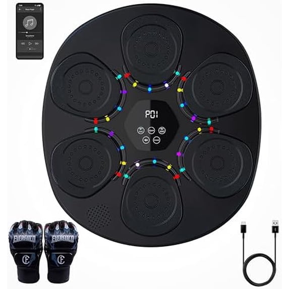 Music Boxing Machine, Bluetooth Music Punching Machine with Gloves for ...