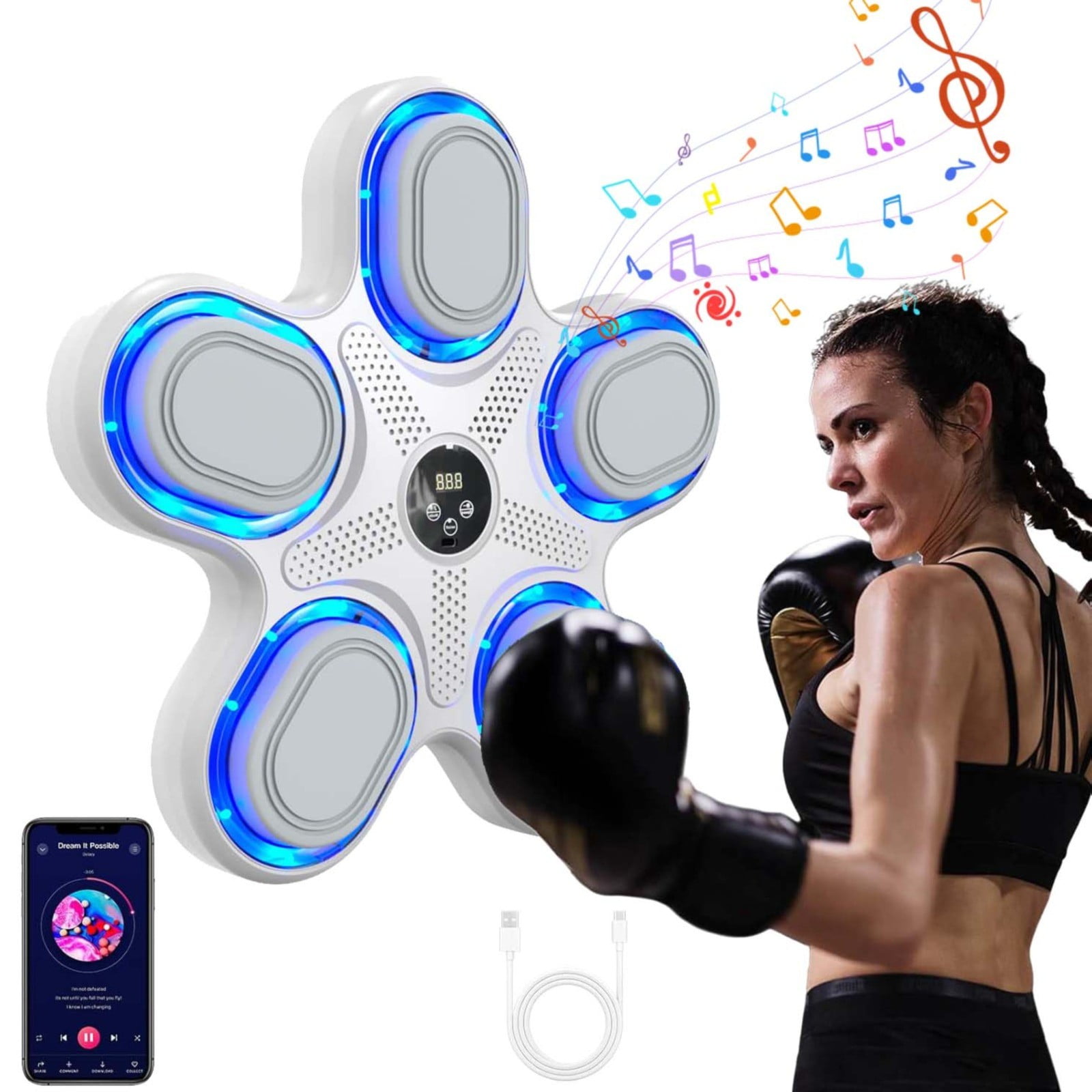 Music Boxing Machine Bluetooth Boxing Machine Wall Mounted With Boxing ...