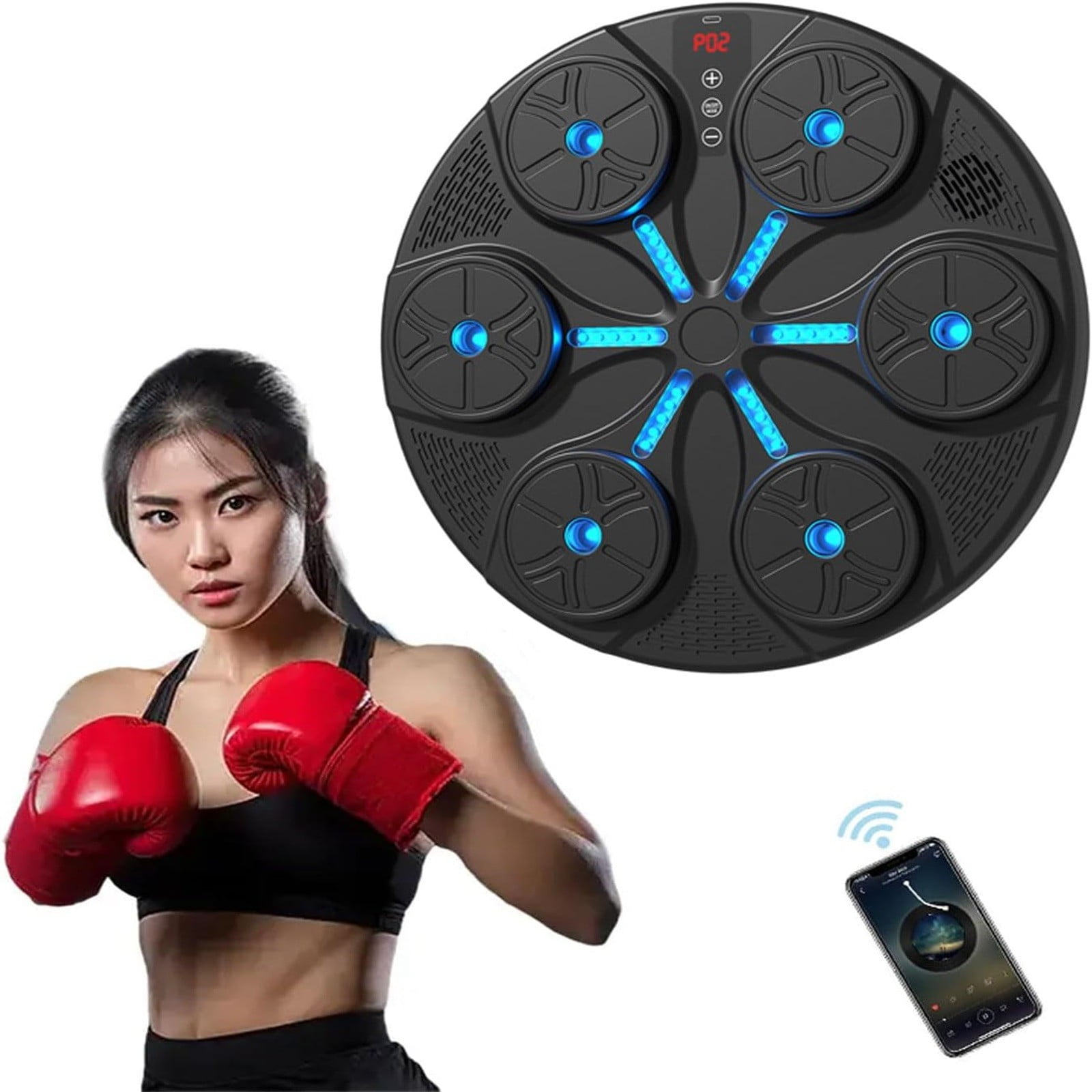 Music Boxing Machine,Boxing Wall Mount Machine for Kids Adult Bluetooth ...