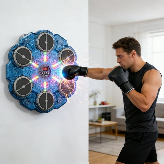 Music Boxing Machine, Interactive Punching Trainer with Boxing Gloves ...