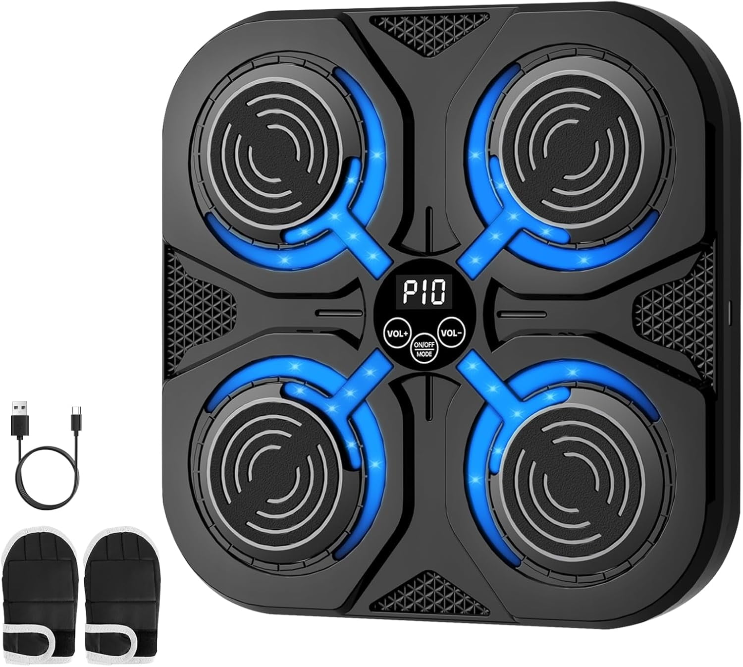 Music Boxing Machine,Interactive Punching Trainer with LED Lights,Large ...