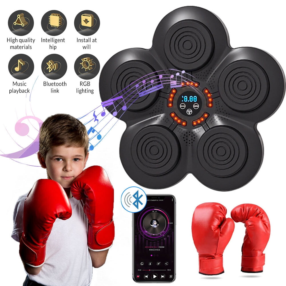 Music Boxing Machine with Kids Boxing Gloves, Wall Mounted Smart ...