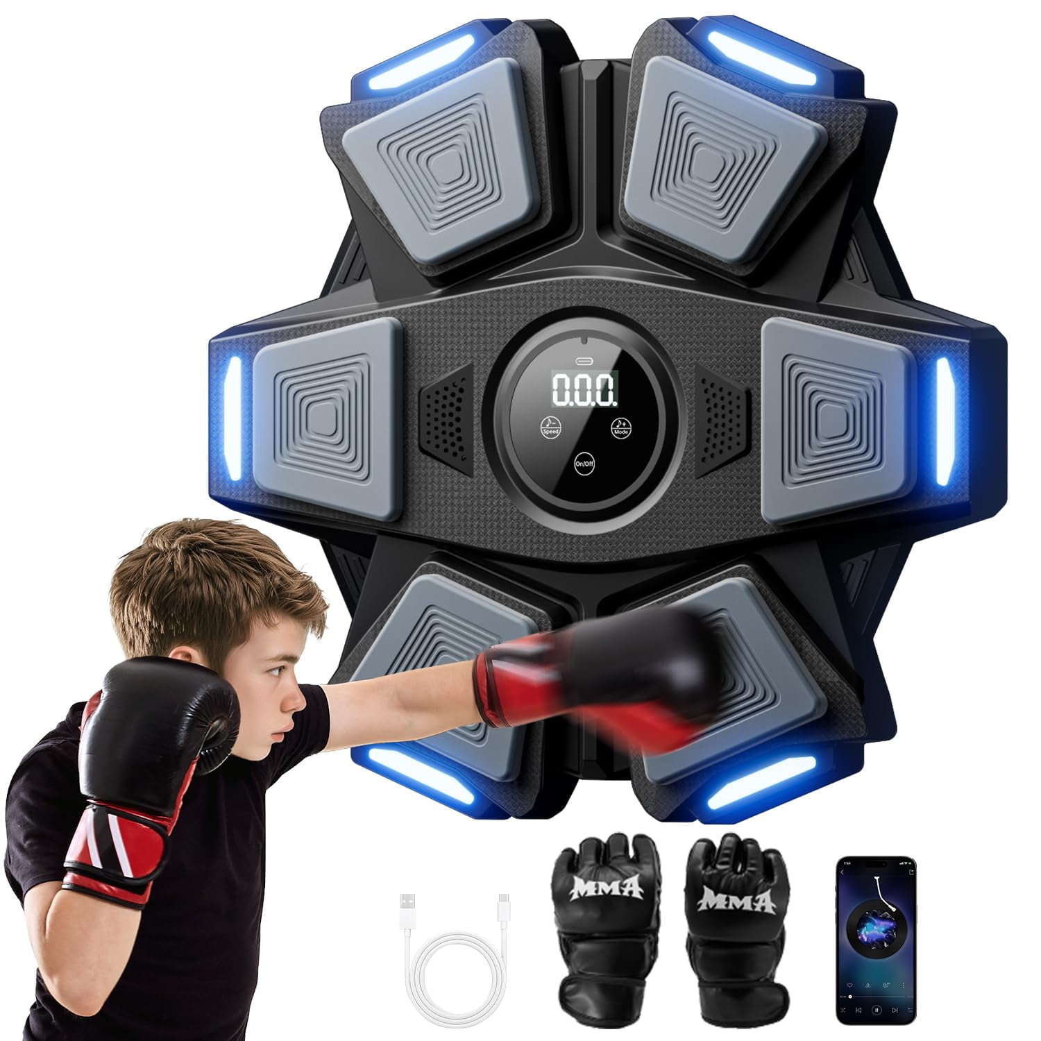 Music Boxing Machine for Kids adults, Wall Mounted Machine With Boxing ...