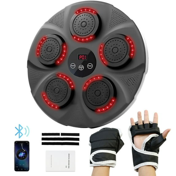 CATGOOD Music Boxing Machine, Bluetooth Boxing Trainer with Gloves ...