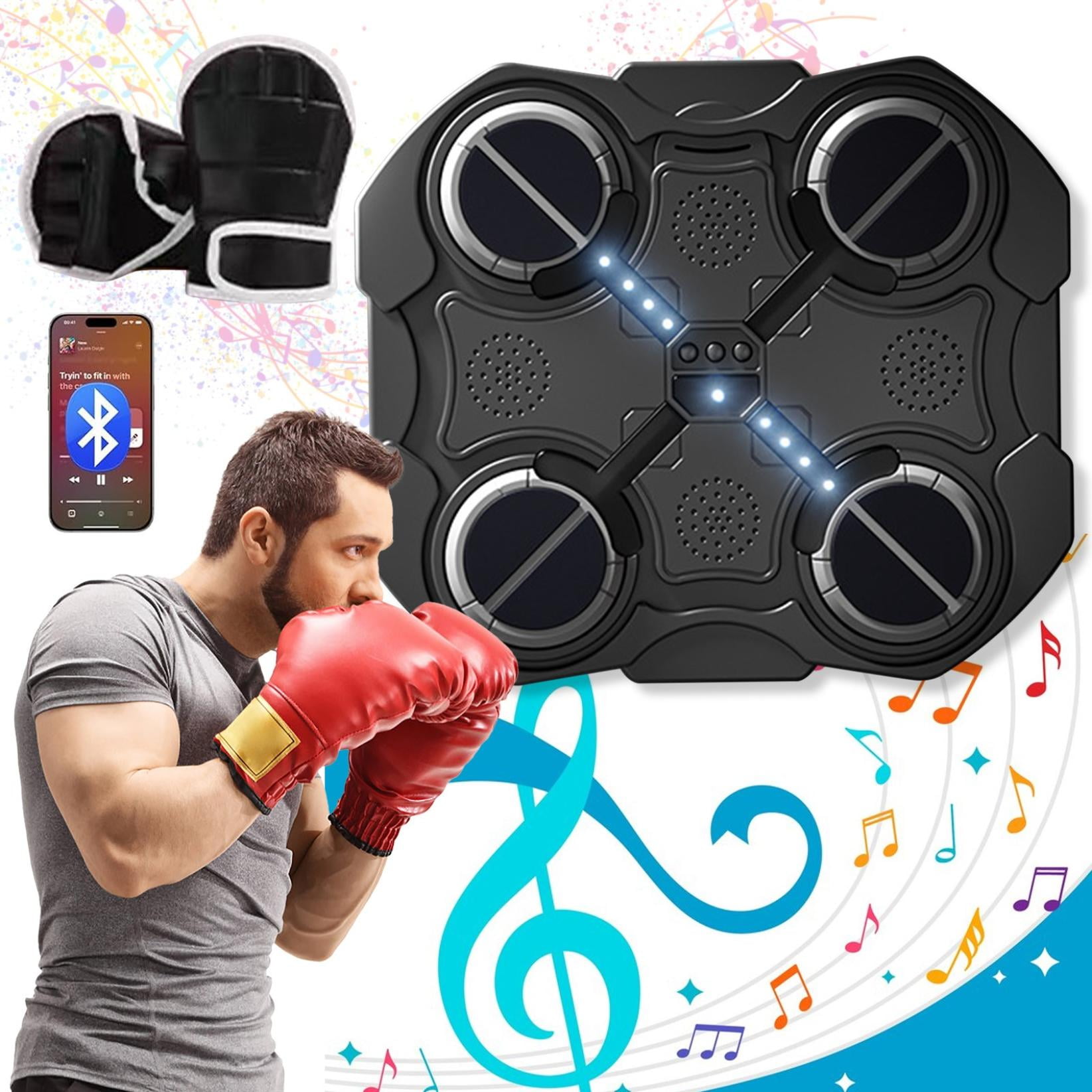 Music Boxing Machine Sport Toys for Kids,Wall Mounted Bluetooth Smart ...