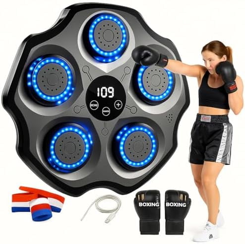 Music Boxing Machine Wall Mounted – LED Light Sounding Punch Boxing ...