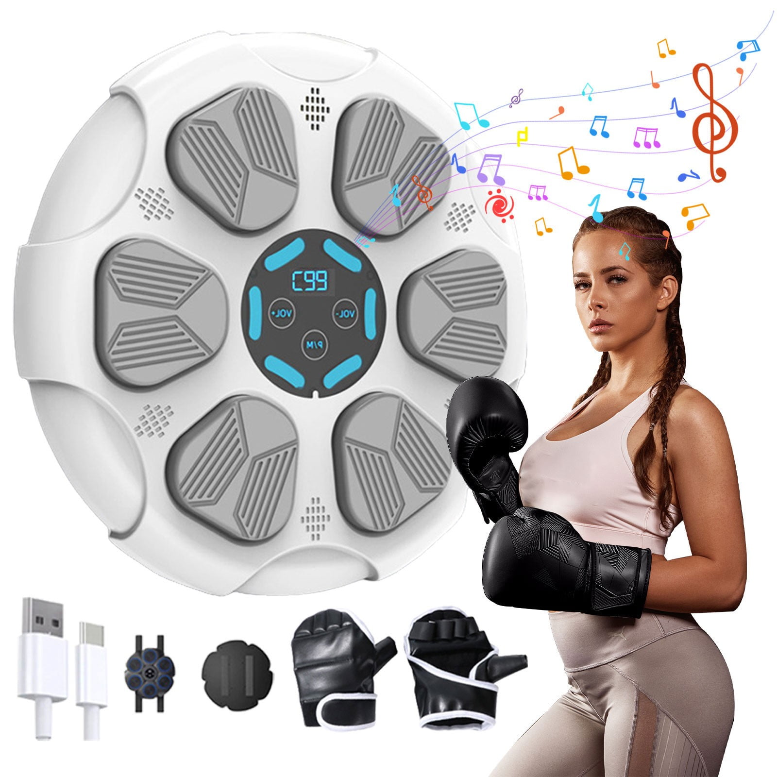 Music Boxing Machine Wall Mounted Smart Boxing Trainer Target Machine ...