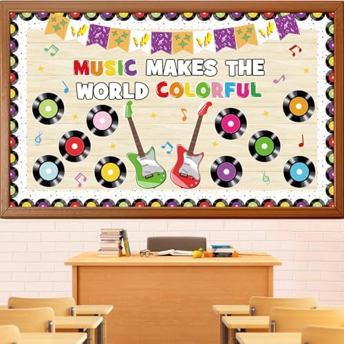 Music Bulletin Board Decorations Set, Rock and Roll Classroom ...