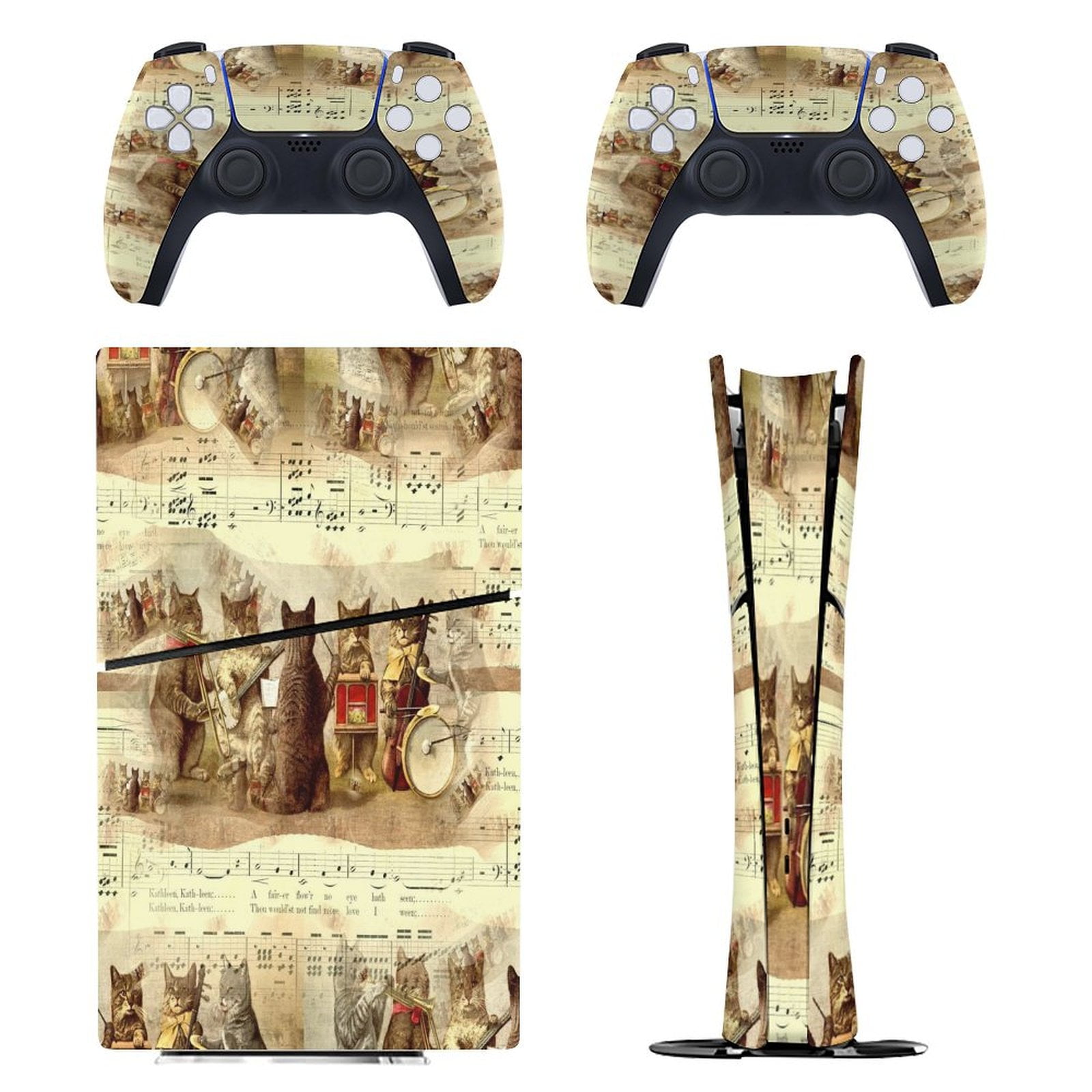 Music Cats PS5/PS5 Slim Digital Disc Skin Sticker For Console And ...