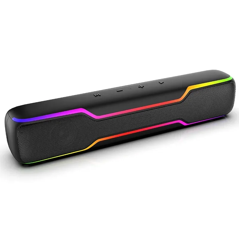 Music Center Desktop Wireless Long Bar RGB Light Sound bar Subwoofer ...