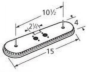 Music City Metals burner head ovl twn 225 ss 15 x 4 P 19012 - Walmart ...