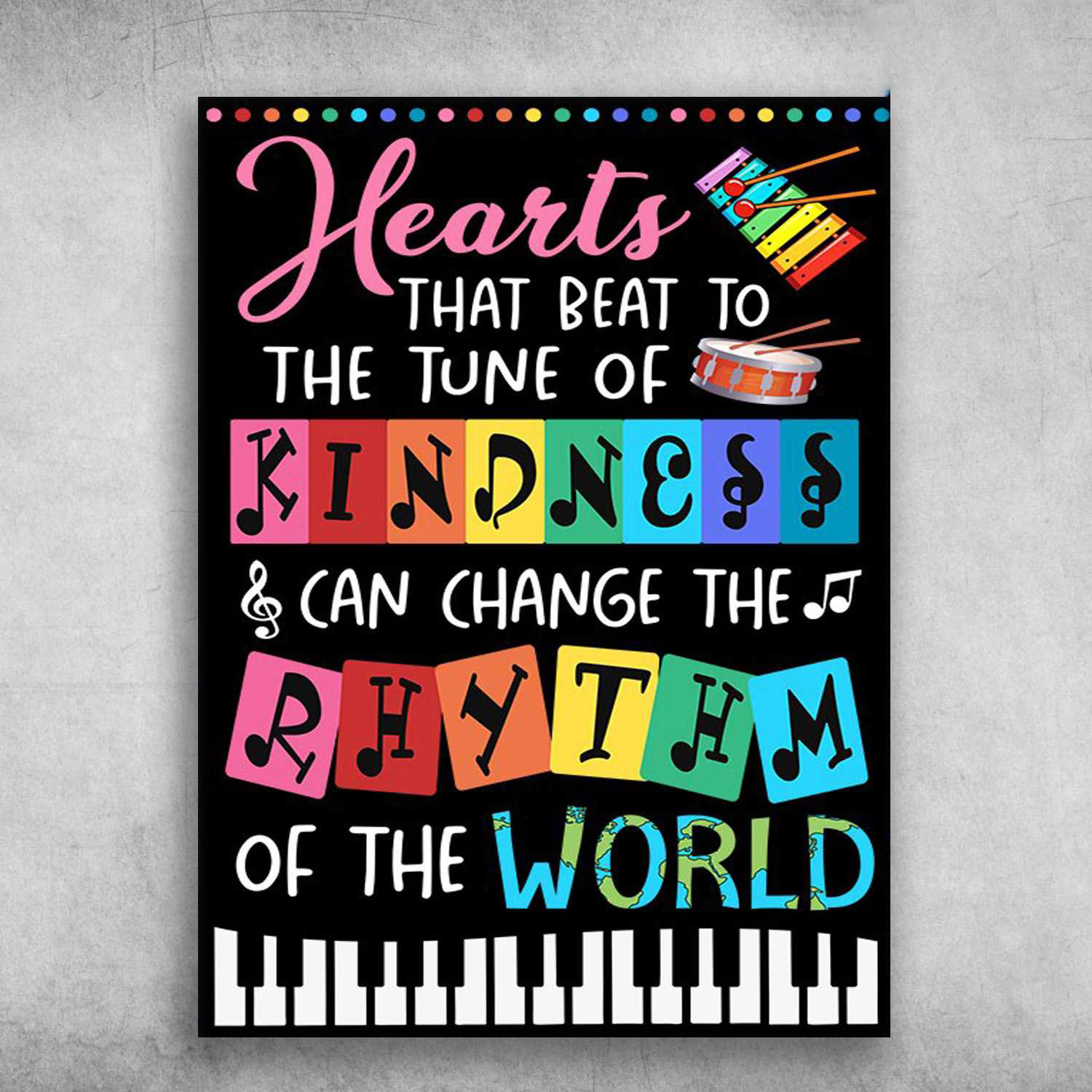 Music Class, Music Poster, Hearts That Beat To The Tune Of Kindness ...