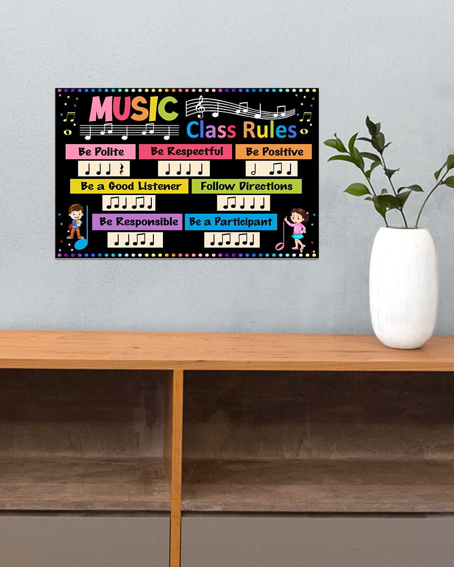 Music Class Rules Be Polite Be Respectful Be Positive Poster 16 x 24 ...