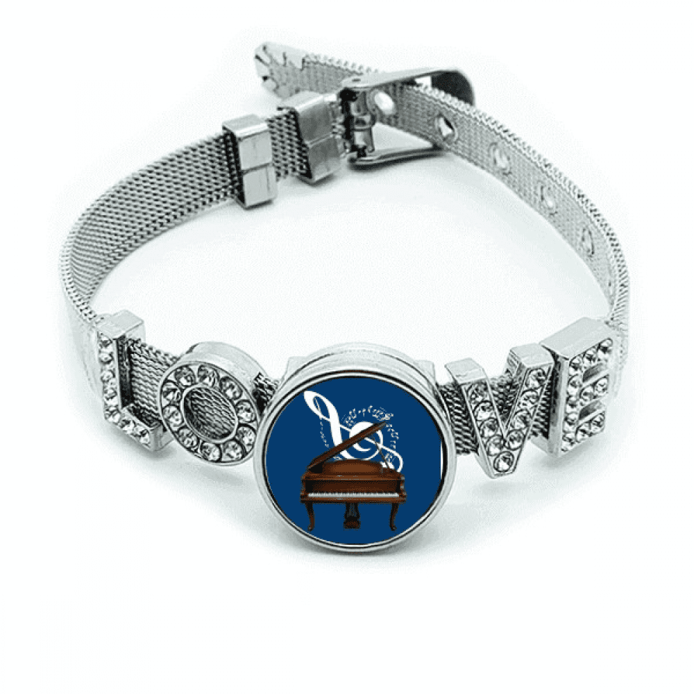 Music Classical Instrument Piano Sheet Music Bracelet Wristband Crystal ...