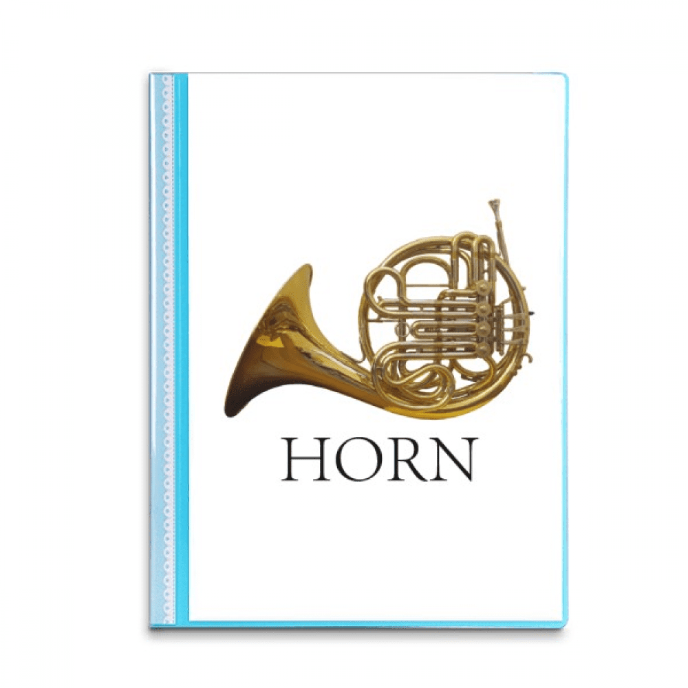 Music Classical Instrument Playing Horn Book Sheet Protectors Portfolio ...