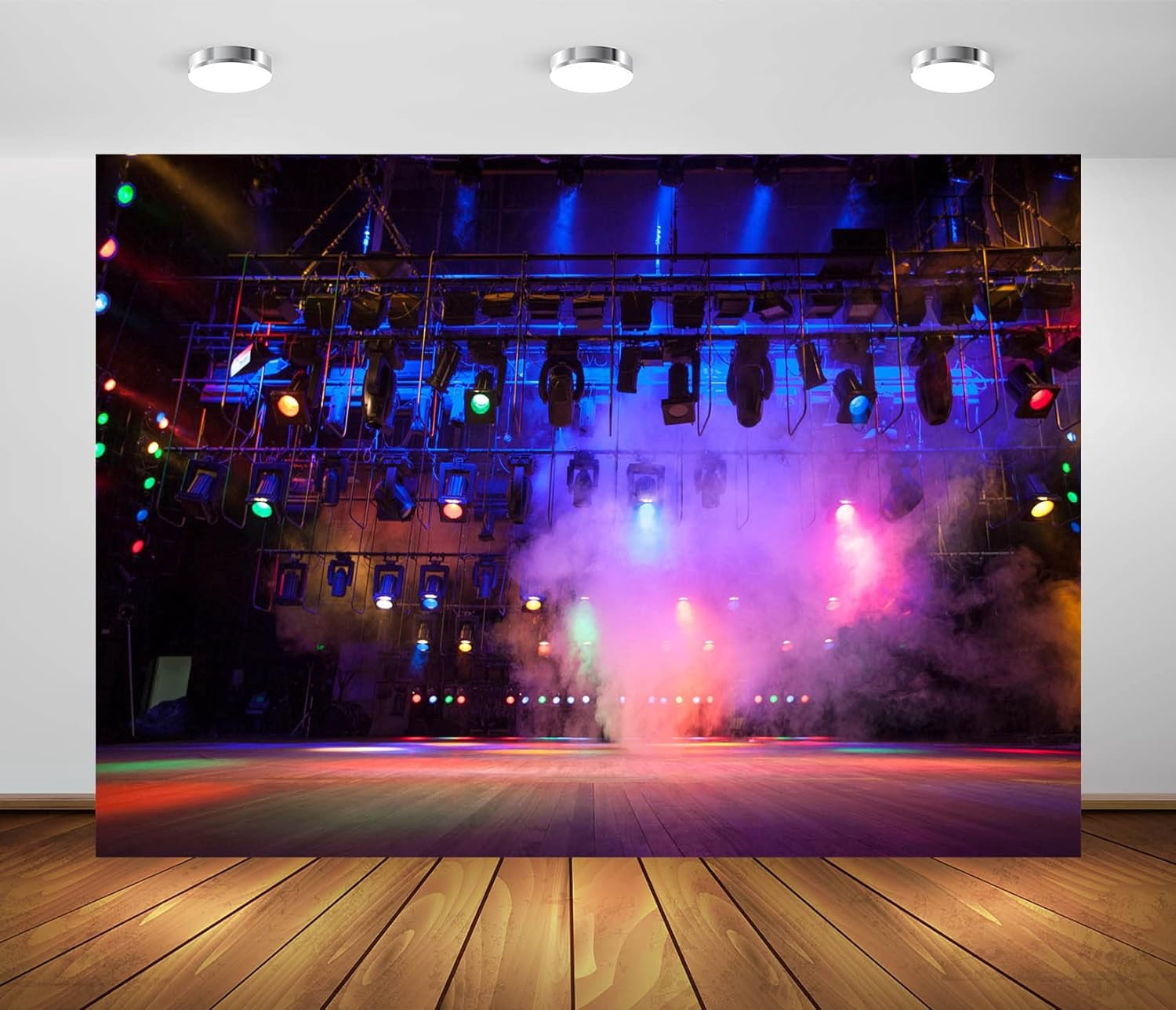 Music Concert Stage Backdrop for Photography Stage Spotlights Music ...