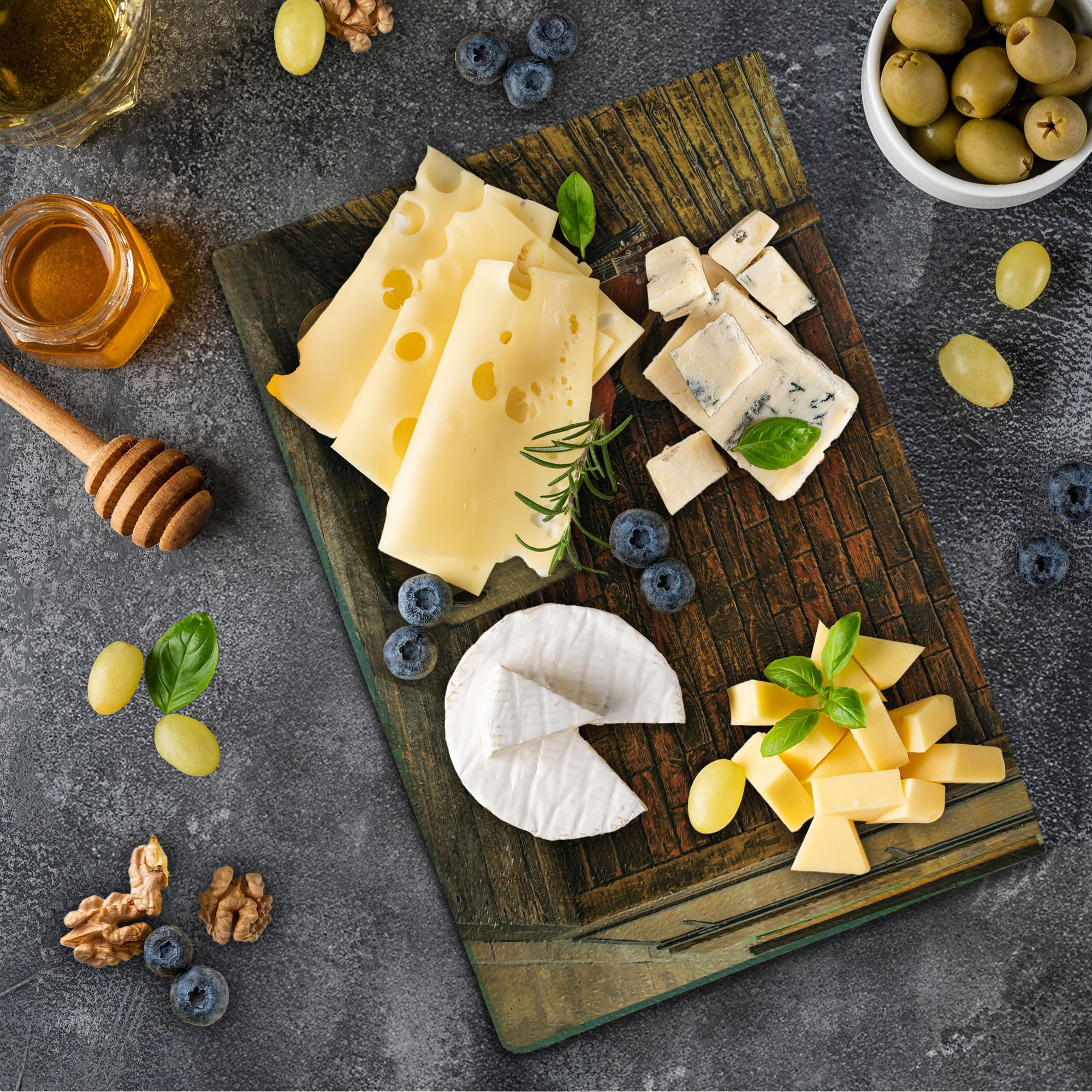 Music Cutting Board, Music Instruments on Wooden Stage in Pub Beverage ...