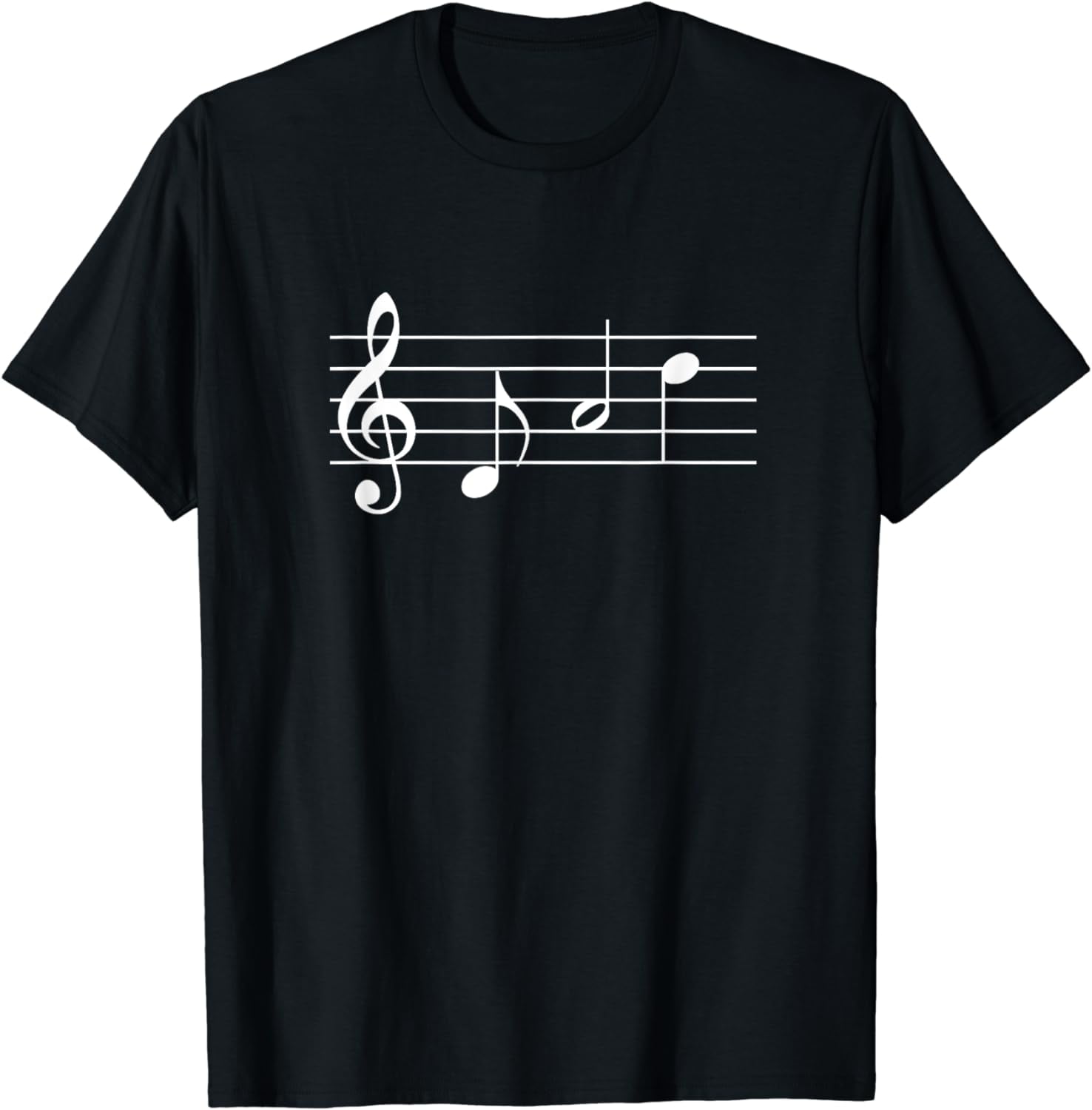 Music Dad T-shirt text in treble clef musical notes tshirt - Walmart.com