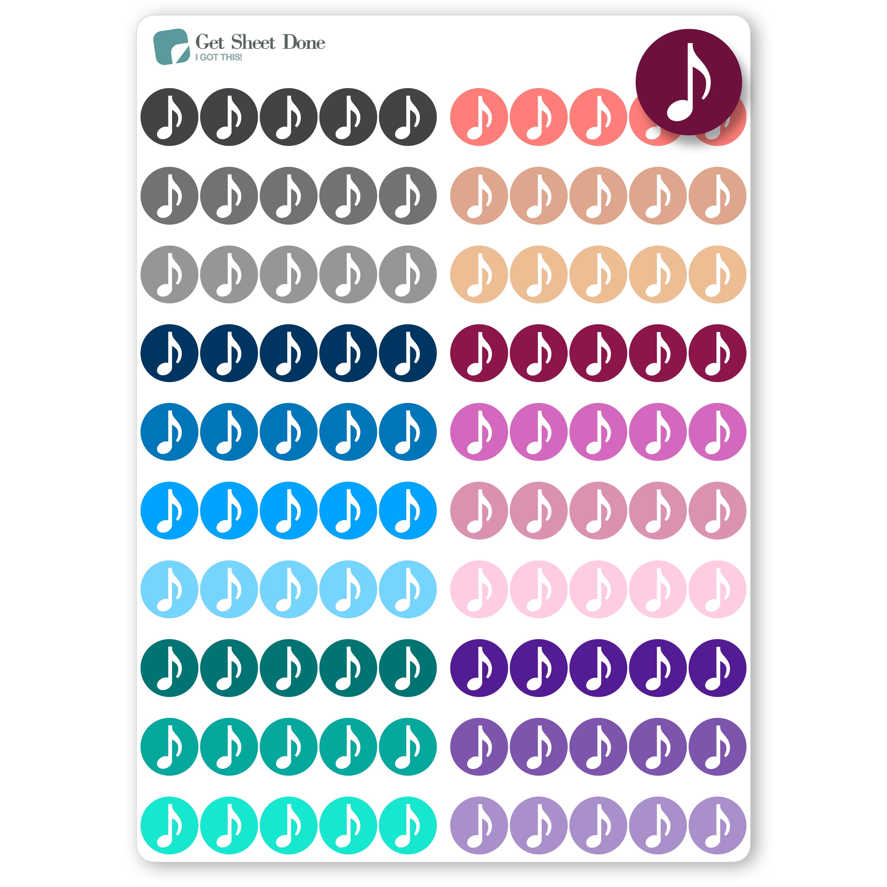 Music Dot Planner Stickers/ Fine and Performing Arts Stickers ...