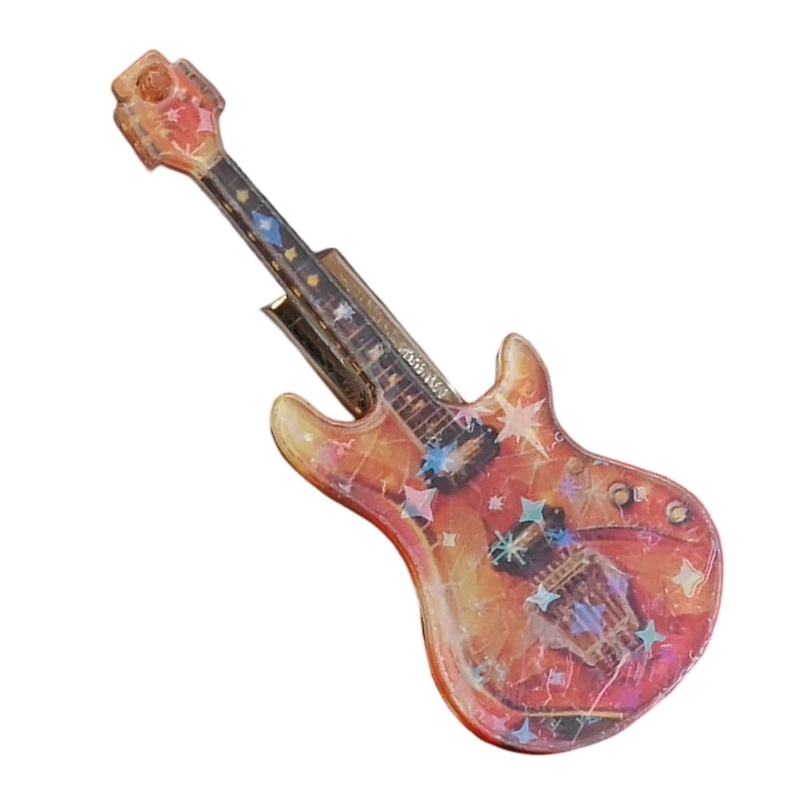 Music Festival Guitar Hair Clip Funny Lovely Hair Barrettes Acrylic ...