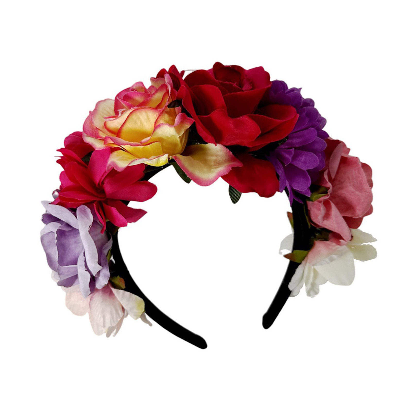 Music Festival Rose Flower Headband for Women and Girl Cosplay Costume ...