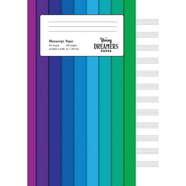 Music Gifts & Composition Books: Manuscript Paper: Colour Spectrum A4 ...