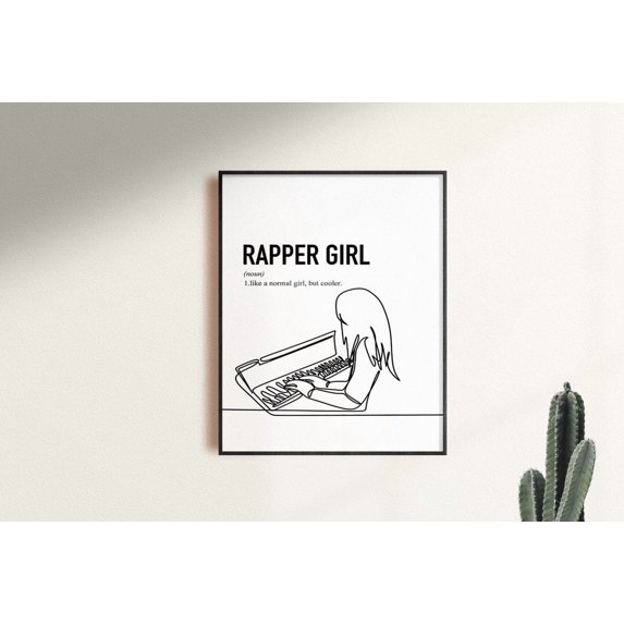 Music Girl Teen Room Wall Art, Stretched Canvas Size 8x12 - Walmart.com