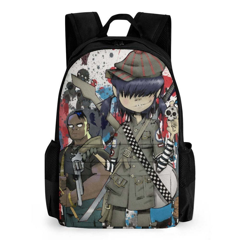 Music Gorillaz Cartoon Backpack Laptop Bag Student Satchel Schoolbag ...