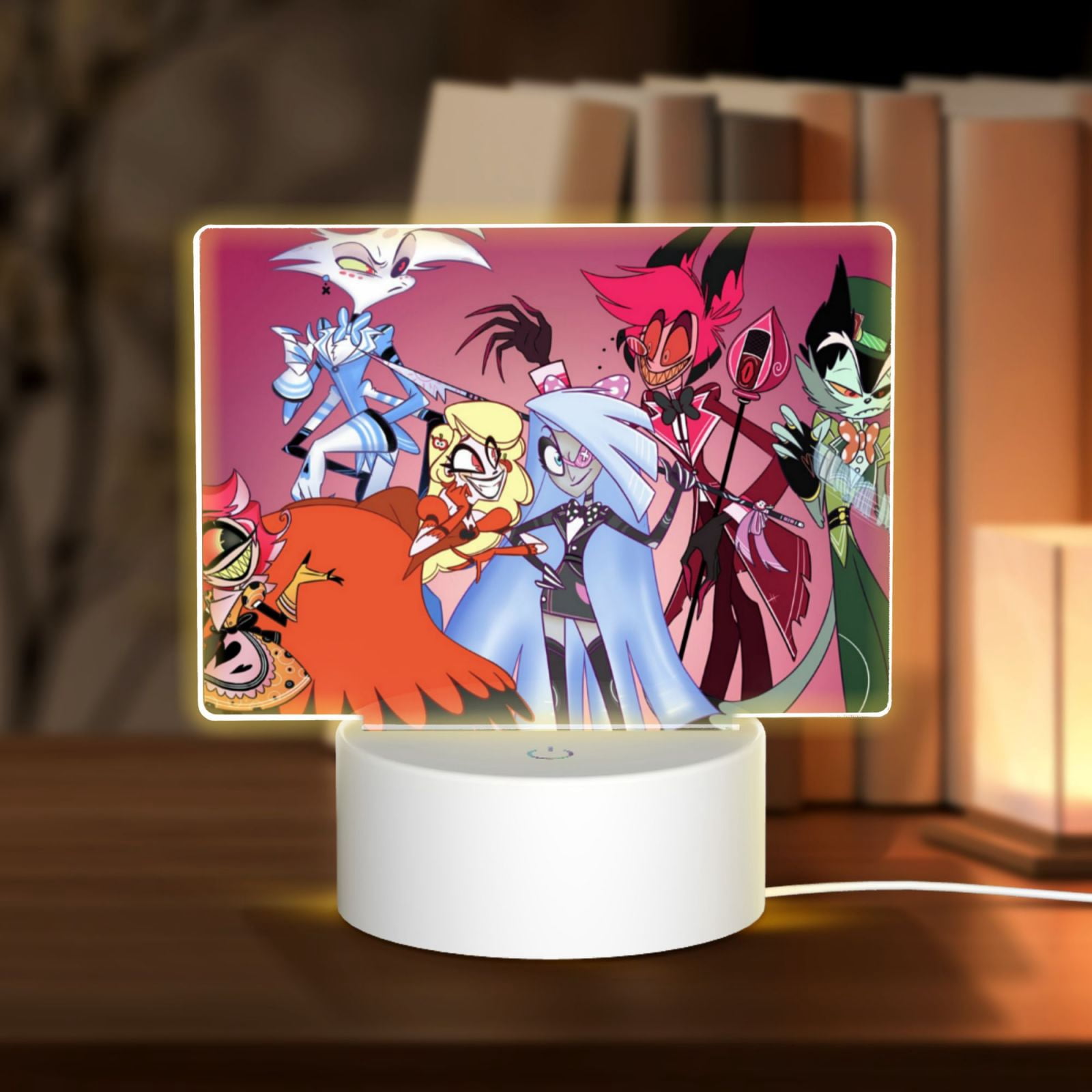 Music Hazbin Hotel Rectangular Acrylic Night Light Adjustable 3 Light ...